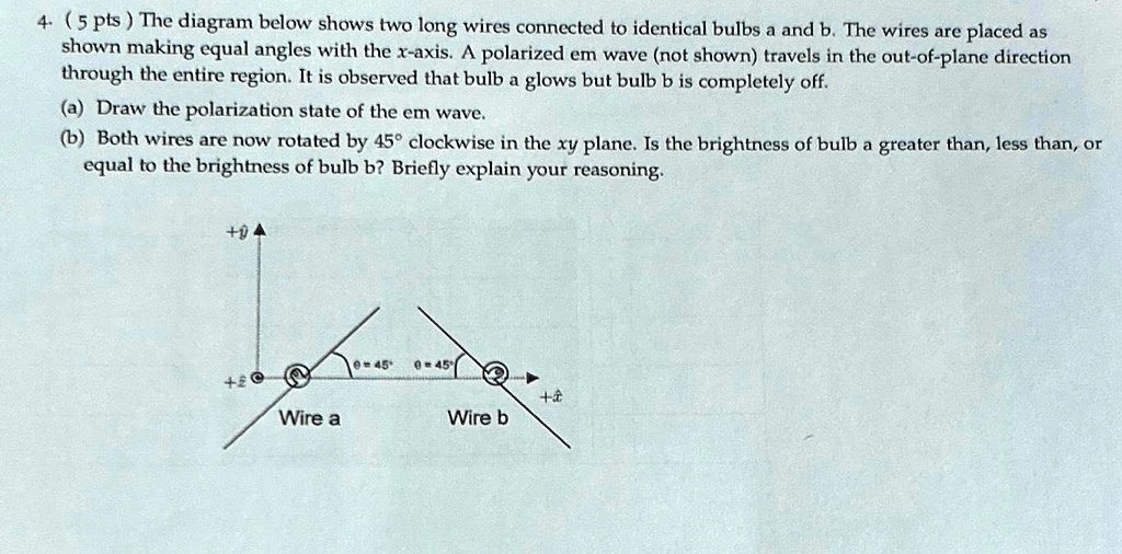 SOLVED: The diagram below shows two long wires connected to identical ...