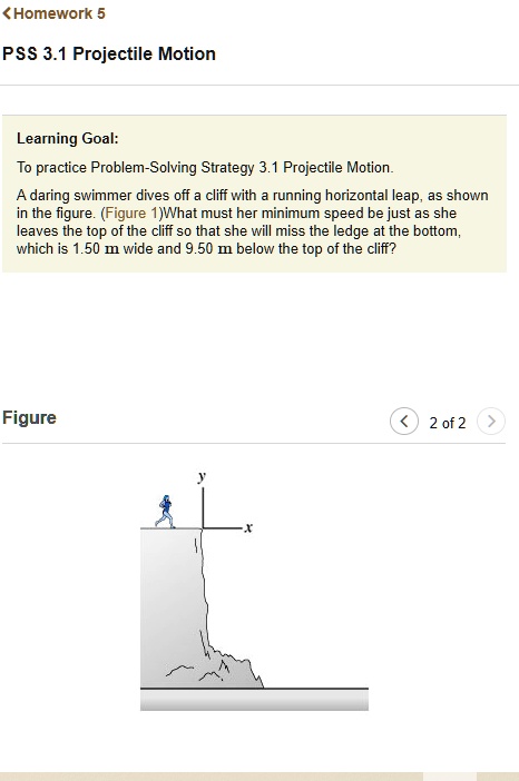 Homework 5 PSS 3.1 Projectile Motion Learning Goal: Practice Problem ...