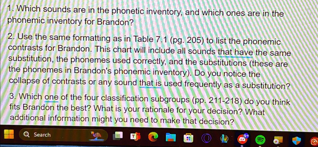 Which sounds are in the phonetic inventory, and which ones are in the ...