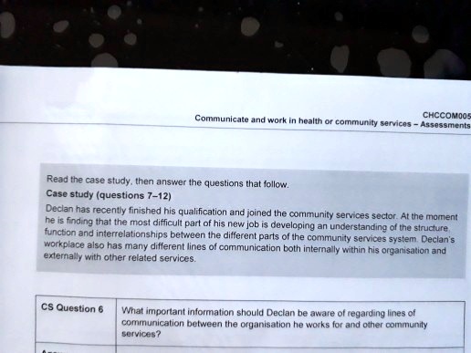 SOLVED: What important information should Declan be aware of regarding ...