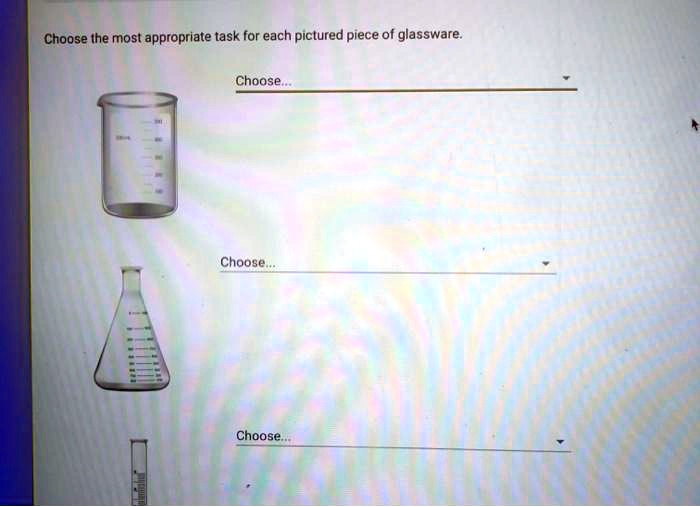 SOLVED: Choose Ihe most appropriate task for each pictured piece of ...
