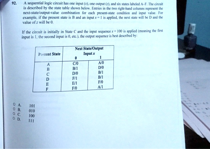 Solved A Sequential Logic Circuit Has One Input X One Output Z 9579