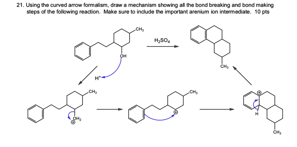 SOLVED:21. Using the curved arrow formalism , draw a mechanism showing all the bond breaking and ...