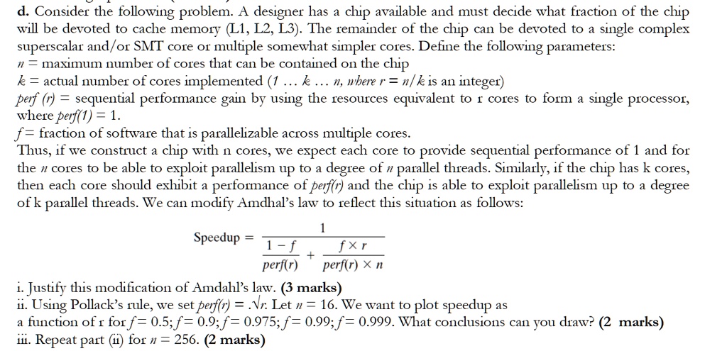 SOLVED: Consider the following problem. A designer has a chip available ... SOLVED: Consider the following problem. A designer has a chip available ...
