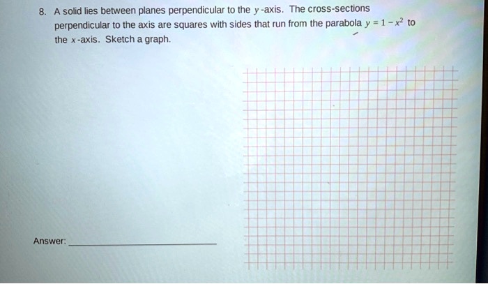 a solid lies between planes perpendicular to the axis the cross ...