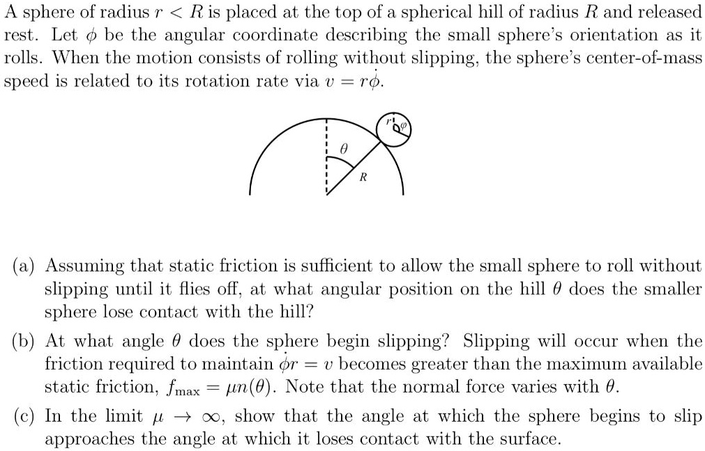 SOLVED: A sphere of radius r