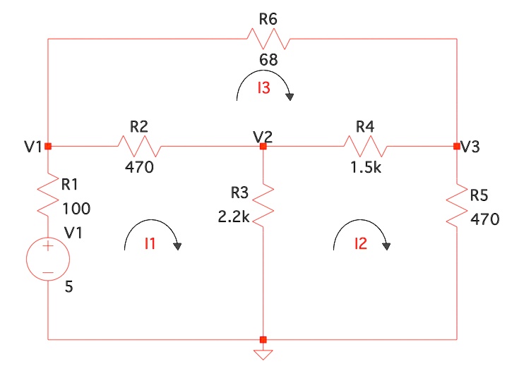 SOLVED: Using Nodal Analysis or Mesh Analysis (or both), determine node voltages V1, V2 and V3 ...