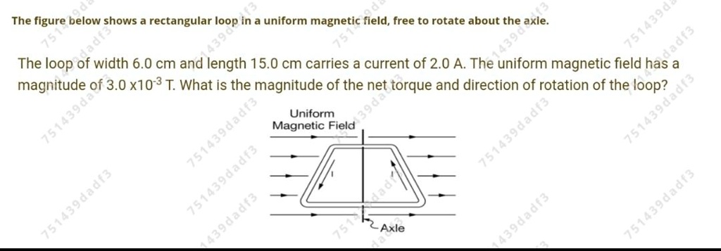 SOLVED: The figure below shows a rectangular loop in a uniform magnetic ...