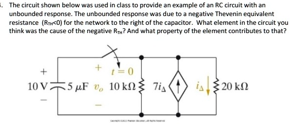 SOLVED: The circuit shown below was used in class to provide an example ...
