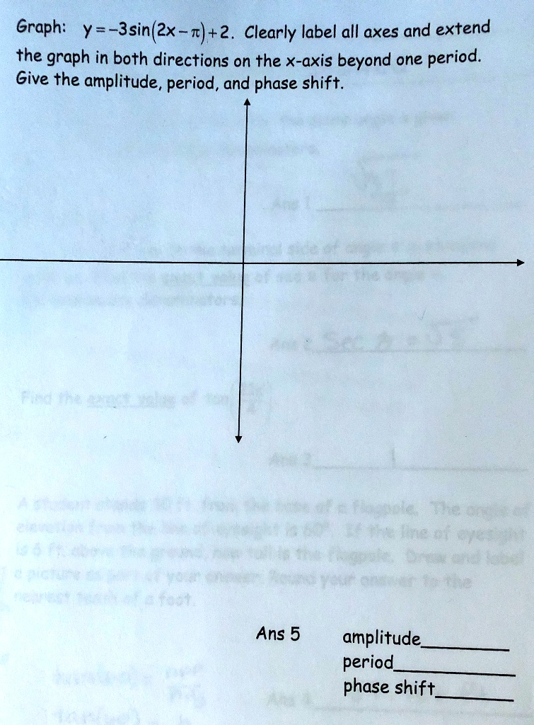 graph y 3sin2x m2 clearly label all axes and extend the graph in both ...