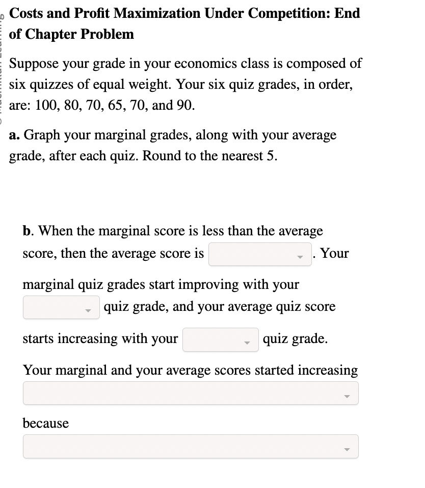 VIDEO solution: Costs and Profit Maximization Under Competition: End of Chapter Problem Suppose ...