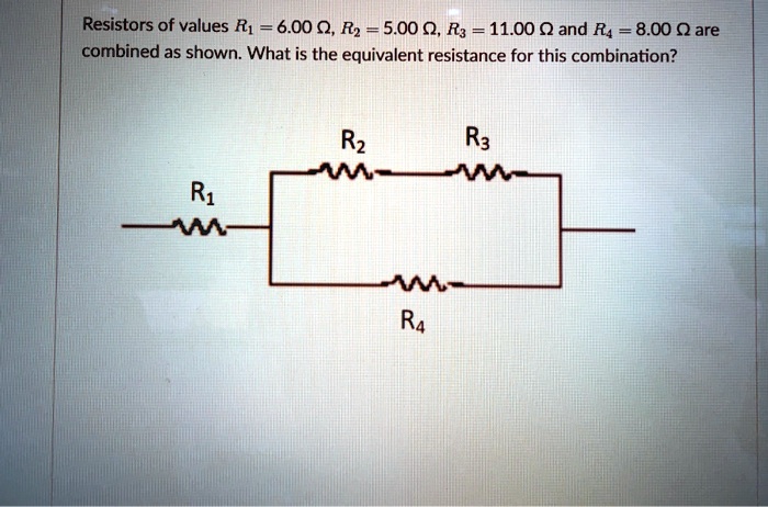 resistors of values rz 600 0rz 500 0 rz 1100 q and r4 800 q are ...