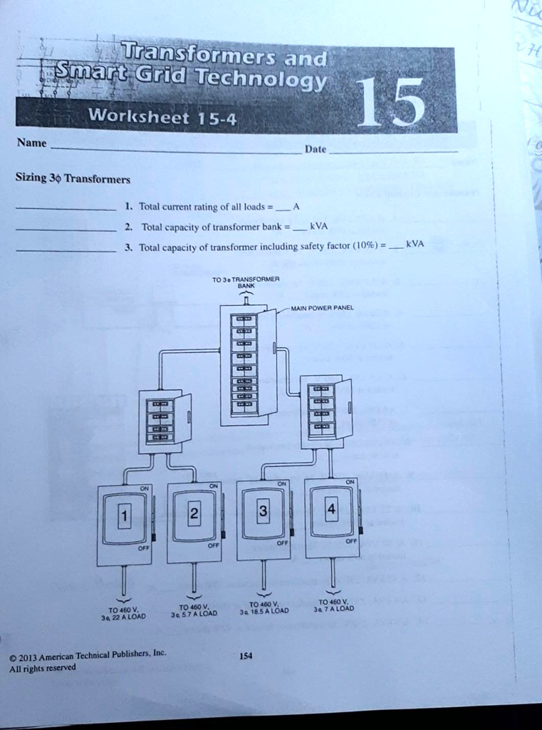 Transformers and Smart Grid Technology Worksheet 15-4 15 Name Date ...