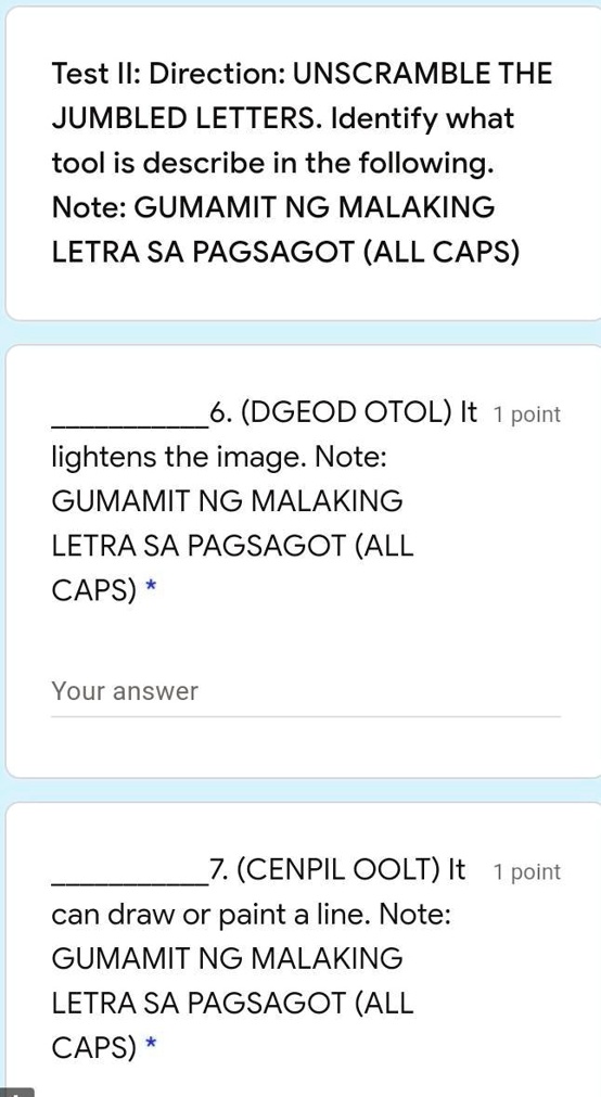 SOLVED: Pa tulong po, pls patulong sa music. Test II: Direction ...