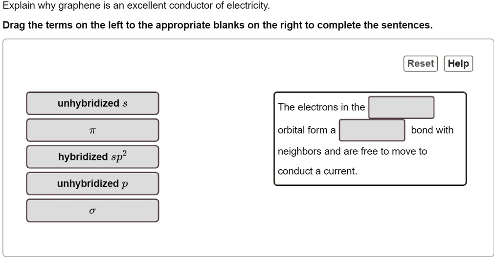 SOLVED: Explain why graphene is an excellent conductor of electricity ...