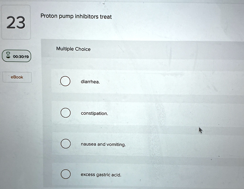 proton pump inhibitors treat multiple choice diarrhea constipation ...