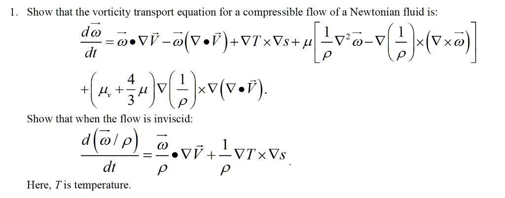 VIDEO solution: Show that the vorticity transport equation for a ...