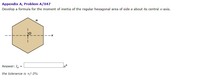 SOLVED: Appendix A, Problem A/047 Develop a formula for the moment of ...