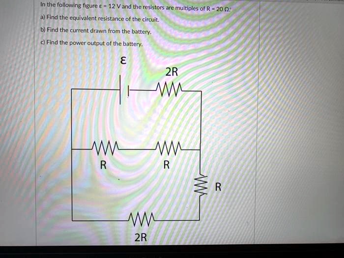 SOLVED: the following figure and the resistors are multiples of R 20 0: Find the equivalent ...