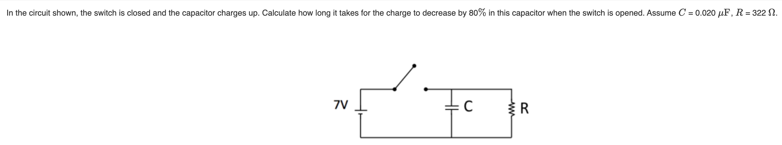 In the circuit shown, the switch is closed and the capacitor charges up ...