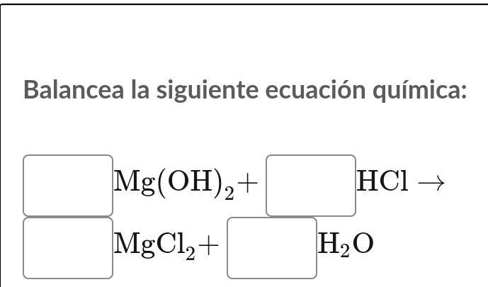 SOLVED: balancea las siguientes ecuaciones químicas Balancea la ...