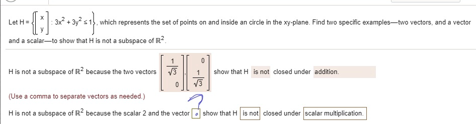 Solved Let H X S Which Represents The Set Of Points On And Inside A Circle In The Xy Plane