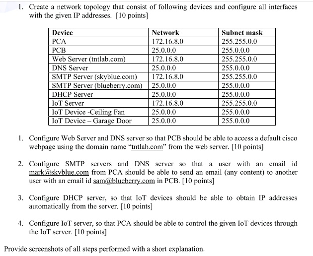 SOLVED: Please solve this question and thank you 1. Create a network topology that consist of ...