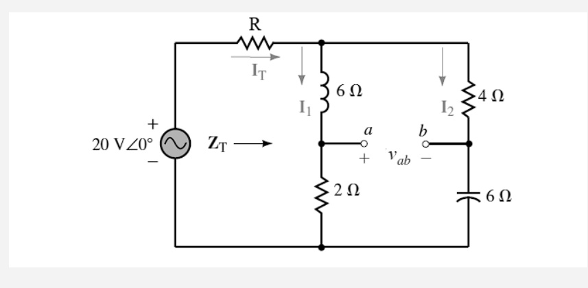 SOLVED: Calculate the vab voltage for R=9Ω in the circuit shown in the ...