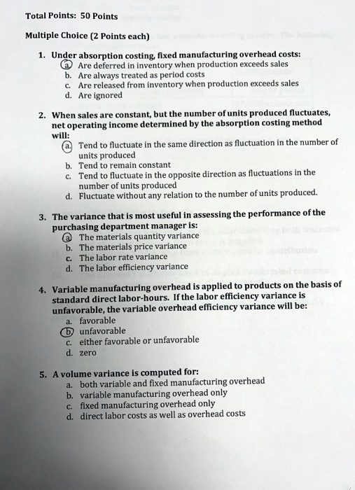 SOLVED: Total Points: 50 Points Multiple Choice (2 Points each) 1 ... SOLVED: Total Points: 50 Points Multiple Choice (2 Points each) 1 ...