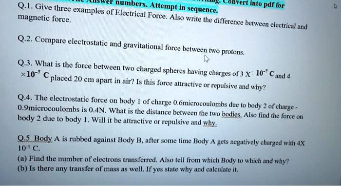 SOLVED: Q1. Give three numbers: Attempt to convert into pdf for ...