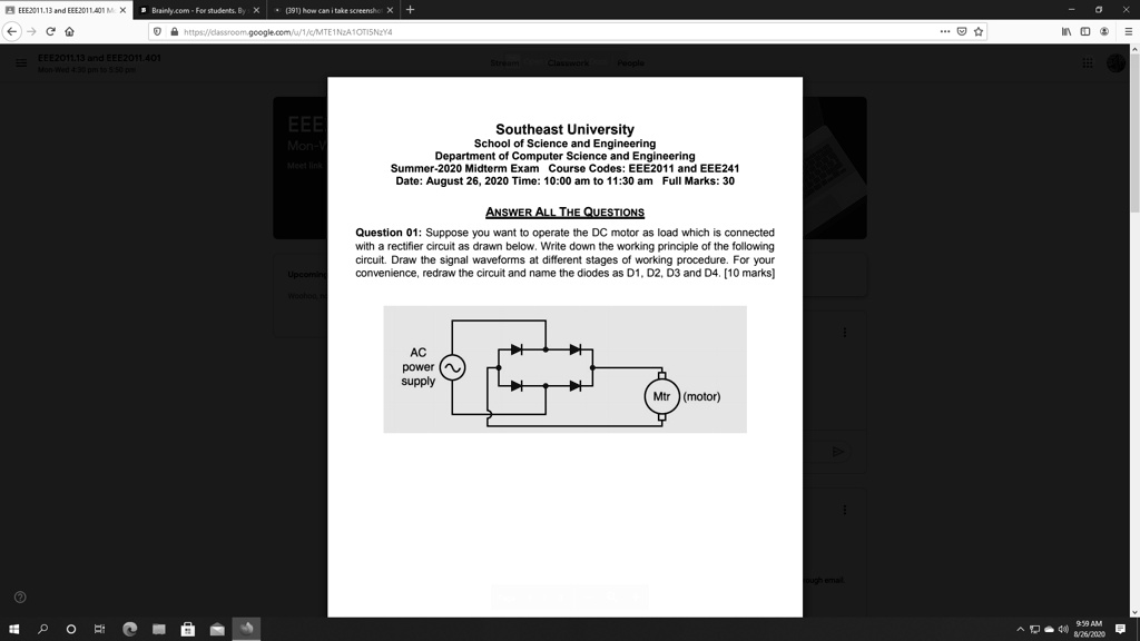 SOLVED: Suppose you want to operate the DC motor as a load which is ...