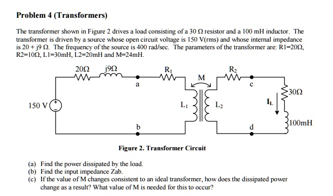SOLVED: Problem 4 (Transformers) The transformer shown in Figure 2 ...