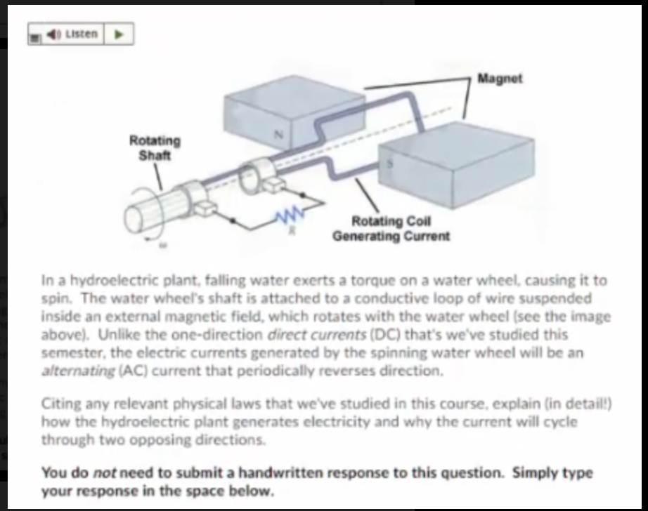 SOLVED: Ten Magnel Rotating Shaft Rotating Coil Generating Current In a ...