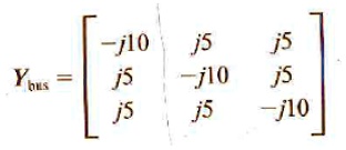 SOLVED: For the 3-bus system whose Ybus is given, calculate the first iteration value of V2 and ...