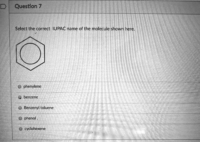 SOLVED: Select the correct IUPAC name of the molecule shown here: phenylbenzene benzene ...