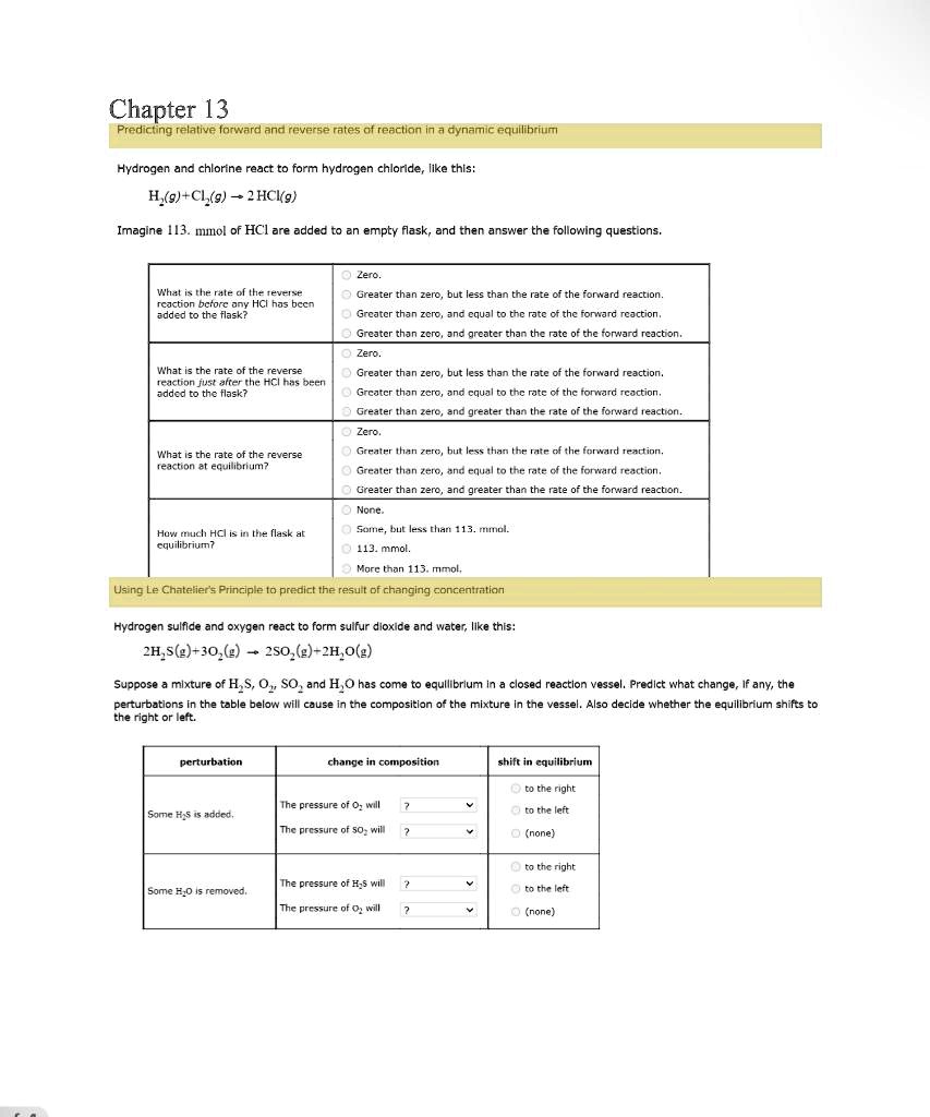 SOLVED: Chapter 13: Predicting relative forward and reverse rates of ...