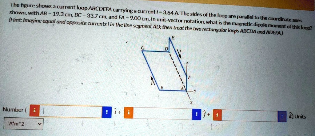 The figure shows a current loop ABCDEFA carrying a cu… - SolvedLib
