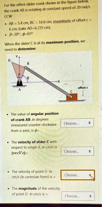 SOLVED: Text: Just solution. Please, urgent. For the offset slider ...