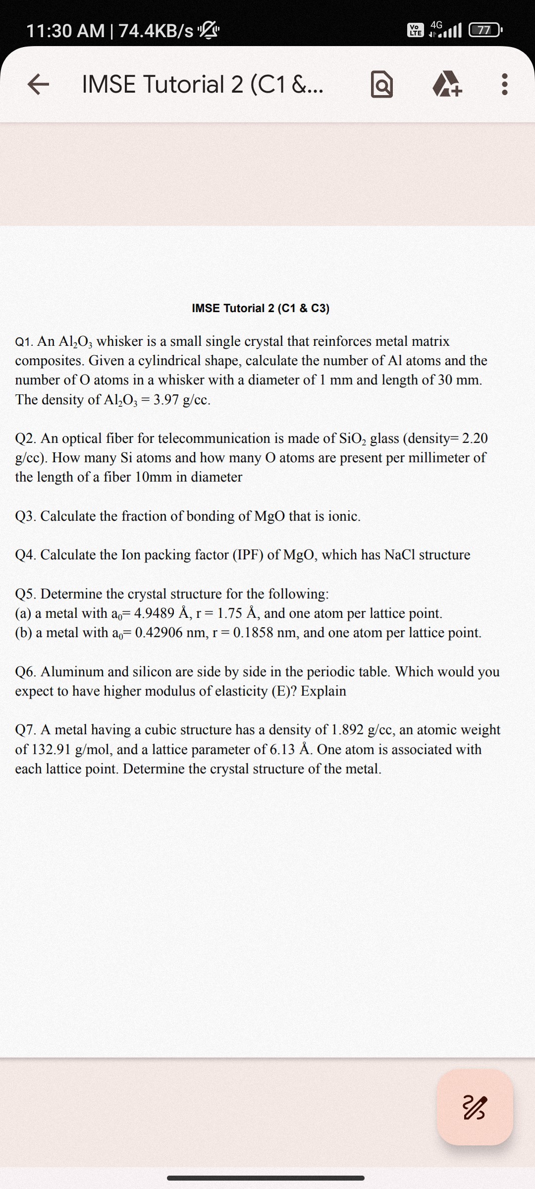SOLVED: 11:30 AM | 74.4KB/s "VIs" 77 ← IMSE Tutorial 2(C 1 &… IMSE ...