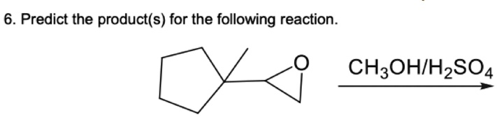 SOLVED: Predict the product(s) for the following reaction: CH3OH + H2SO4