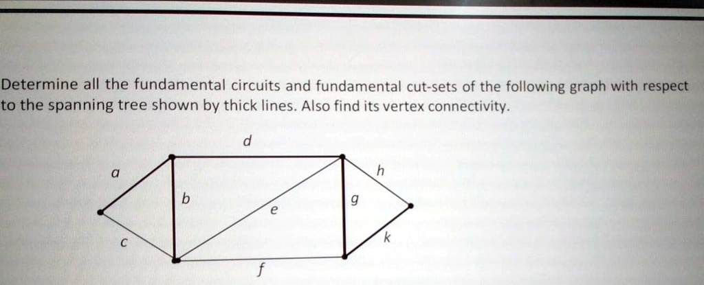 determine all the fundamental circuits and fundamental cut sets of the ...