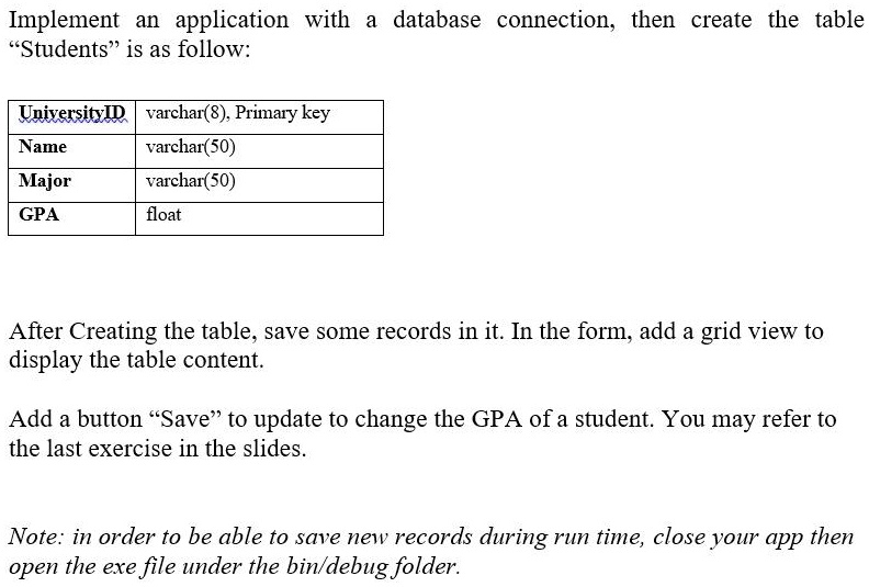 Solved Using C Windows Form App Net Framework Implement An 8910