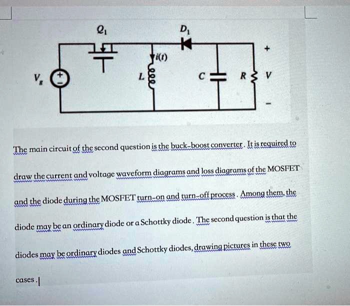 V + Q? D? - i(t) L + CRV - The main circuit of the second question is ...