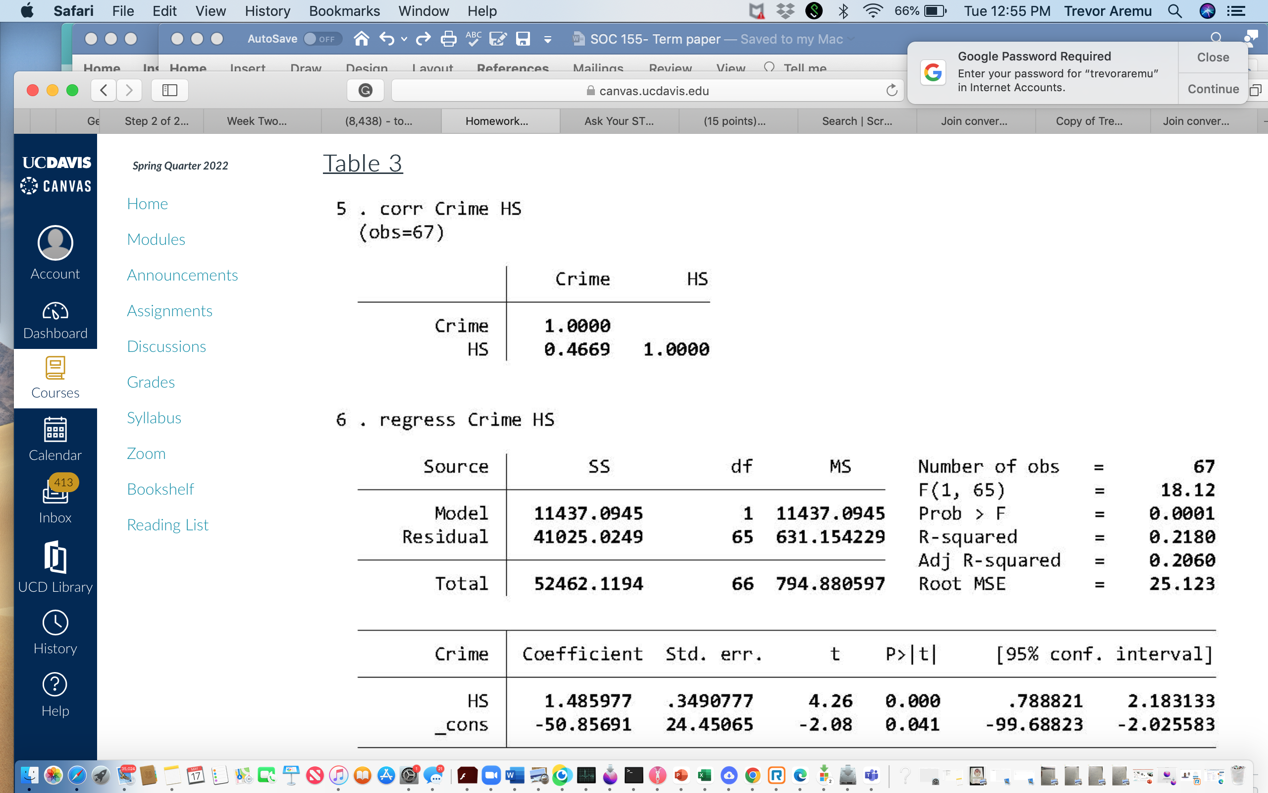 SOLVED 18 Points The Stata Output Attached In Table 3 Shows The Effect Of Percent Of 