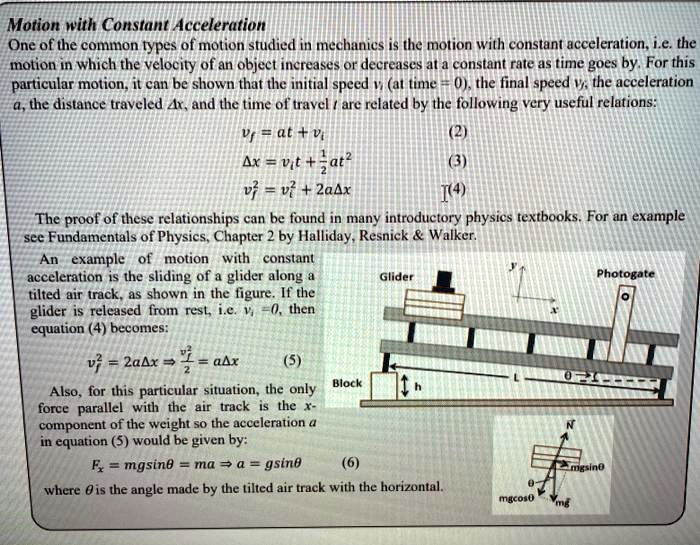 motion with constant acceleration one of the common types of motion ...