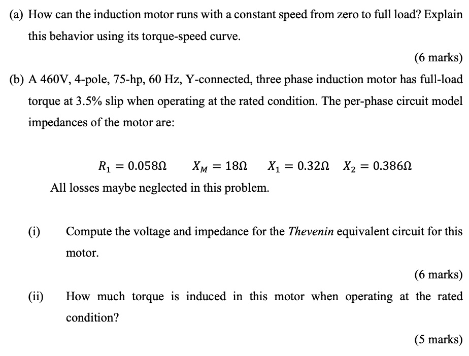 SOLVED: How can the induction motor run with a constant speed from zero ...