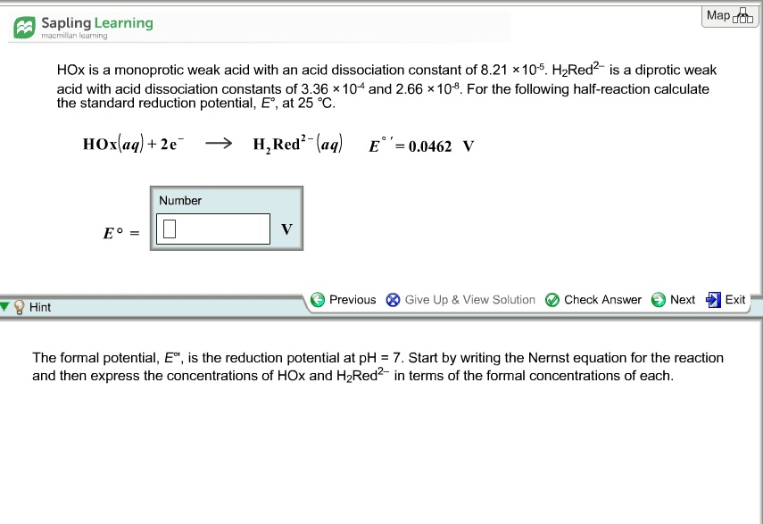 SOLVED: Map Sapling Learning Macmillan Learning HOx is a monoprotic ... SOLVED: Map Sapling Learning Macmillan Learning HOx is a monoprotic ...