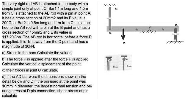 The very rigid rod AB is attached to the body with a simple joint only ...