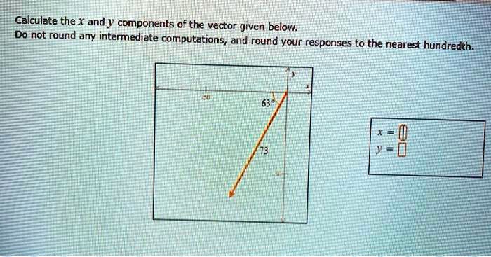 Solved Calculate The X And Y Components Of The Vector Given Below Do