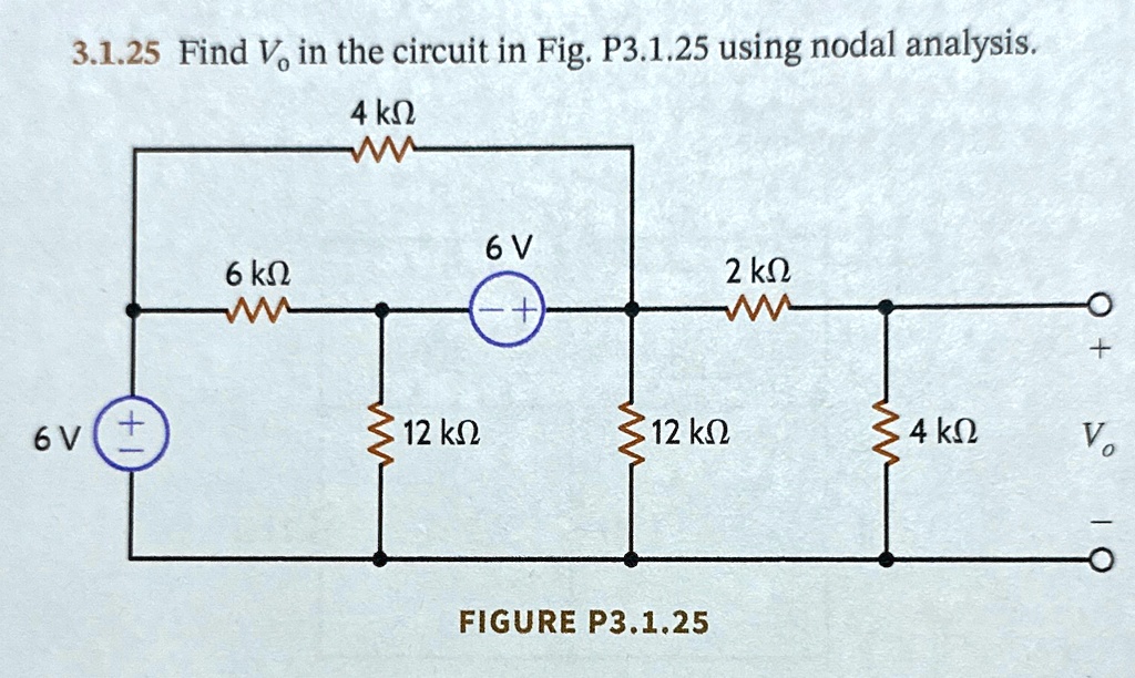 3125 find v0 in the circuit in fig p3125 using nodal analysis 3125 find v0 in the circuit in fig ...